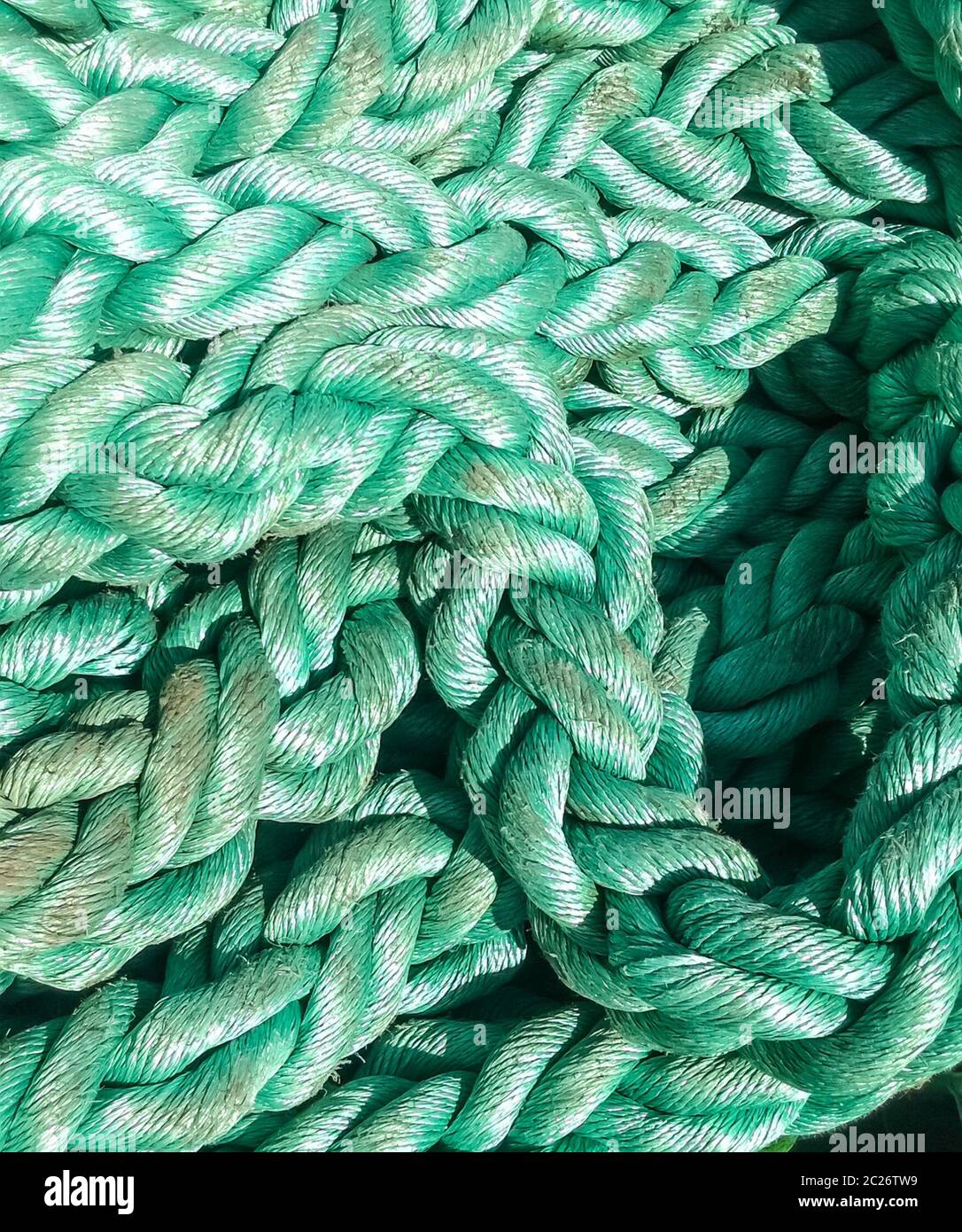 Port rope. Mooring rope. Rope for fastening ships and cargo Stock Photo ...