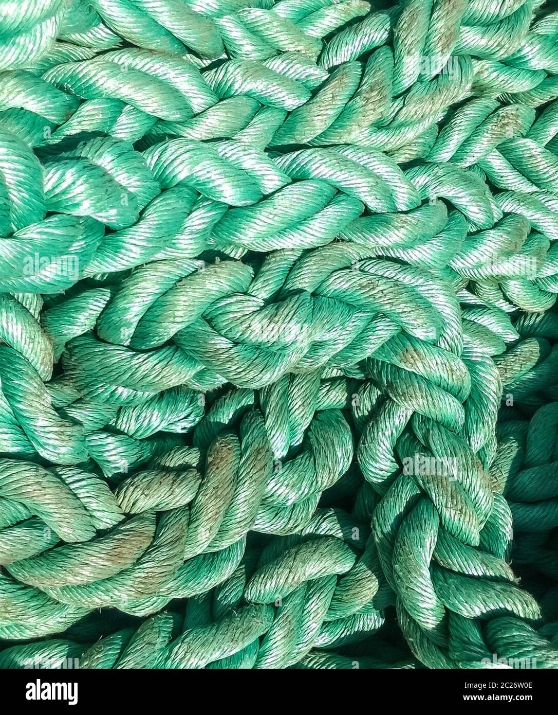 Port rope. Mooring rope. Rope for fastening ships and cargo Stock Photo ...