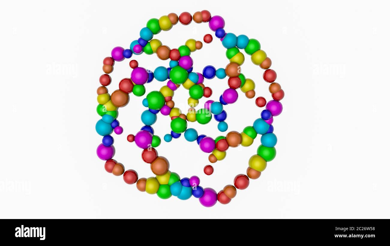 background from multi-colored spheres. Abstract rainbow illustration ...