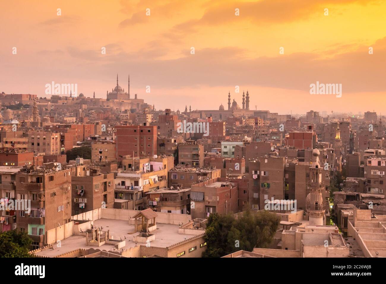 sunset scenery at Cairo Egypt Stock Photo - Alamy