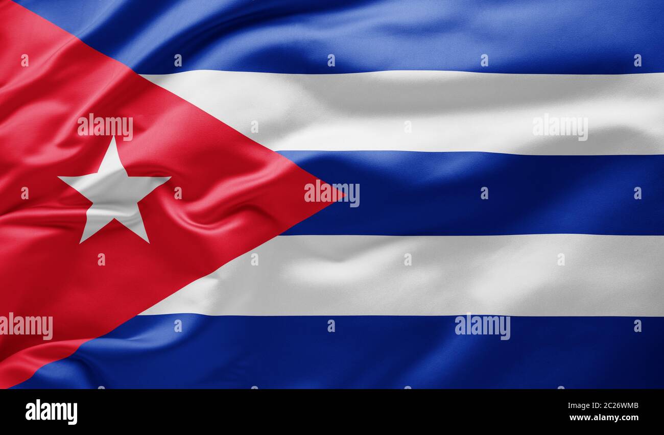 Cuba flag waving cloth background hi-res stock photography and images ...