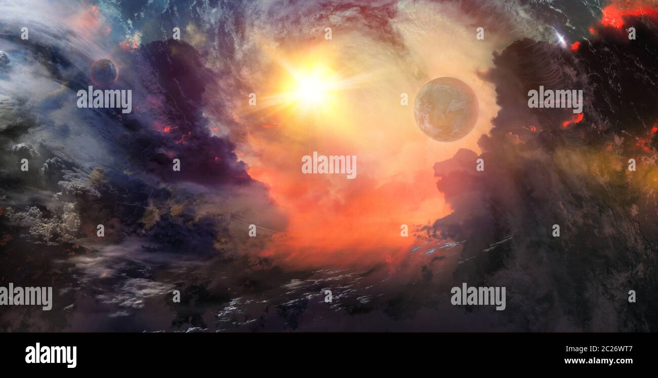 Celestial Art, Stars and Galaxies in Outer Space Showing the Beauty of ...