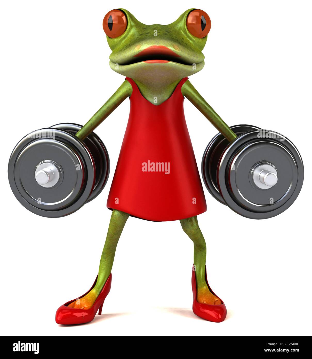 Fun frog - 3D Illustration Stock Photo - Alamy