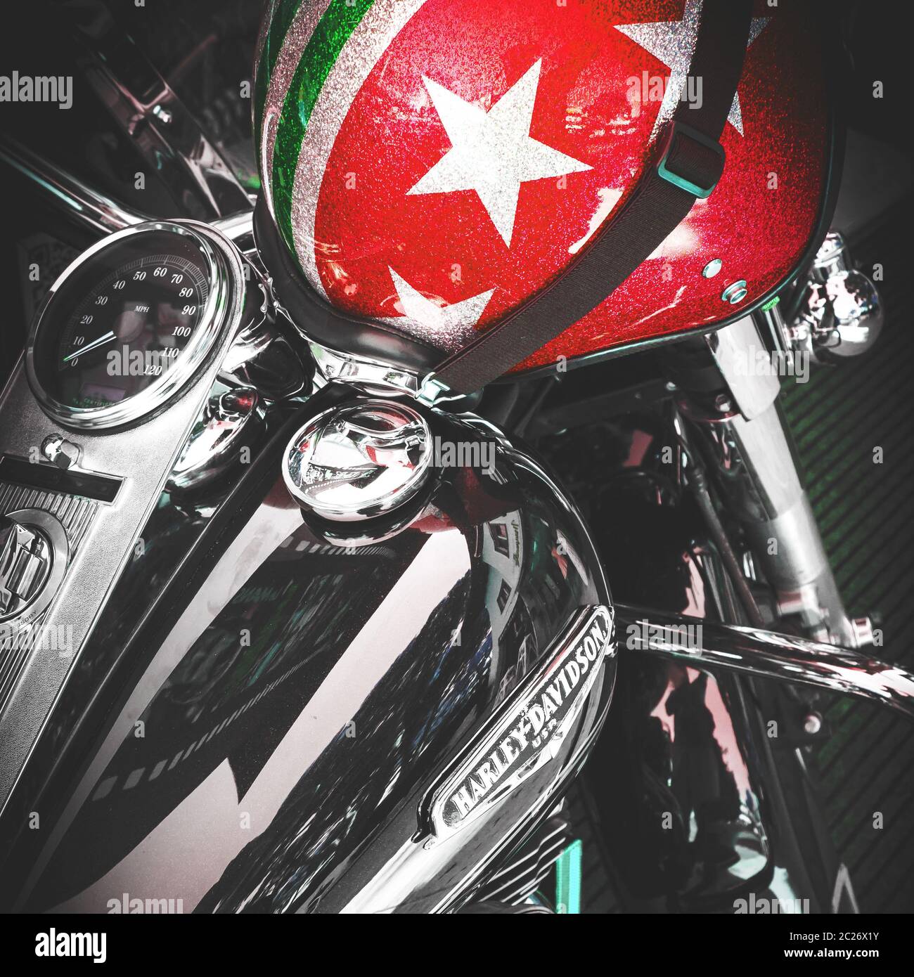Harley Davidson Motorcycle Helmet High Resolution Stock Photography and ...