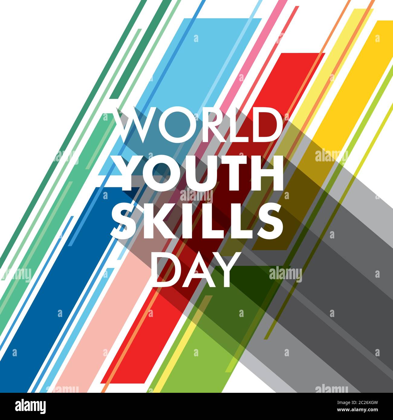 vector illustration of world youth skills day poster or banner design ...