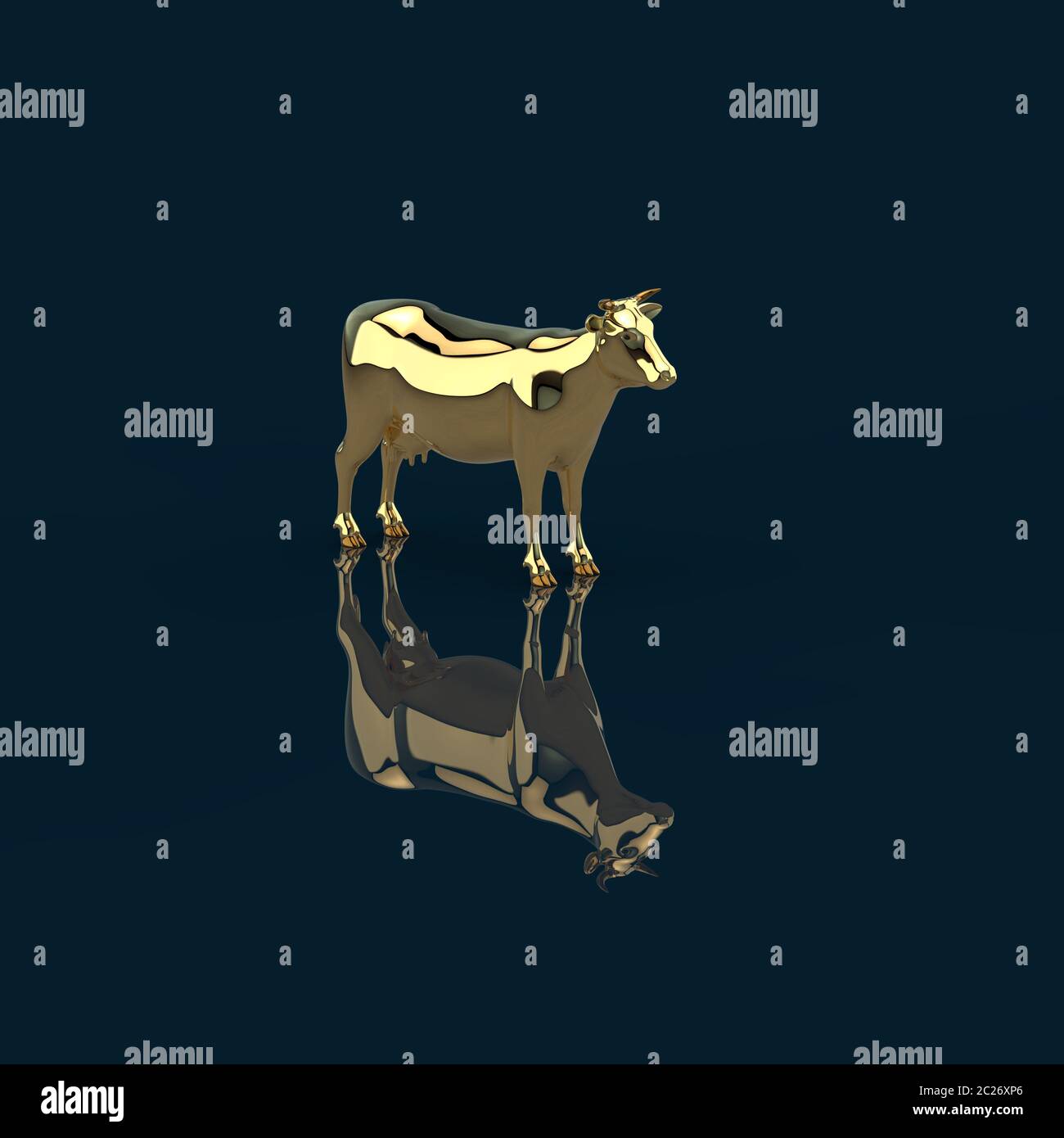 Cow concept - 3D Illustration Stock Photo - Alamy