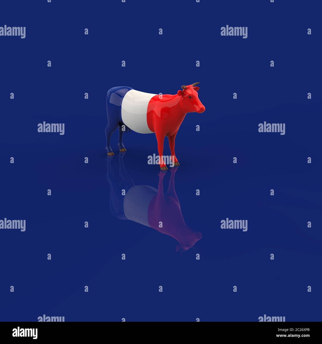 Cow concept - 3D Illustration Stock Photo - Alamy