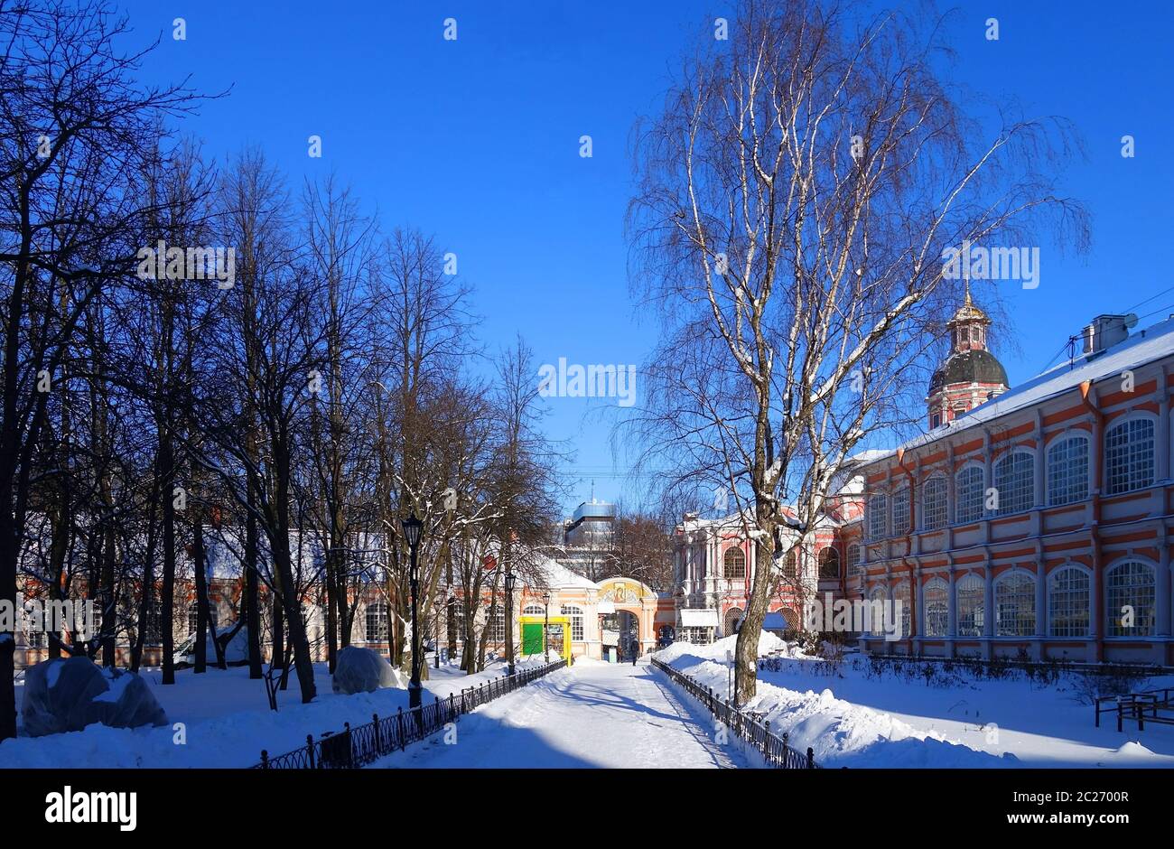 Frosty sunny morning in the Alexander Nevsky Monastery Stock Photo - Alamy