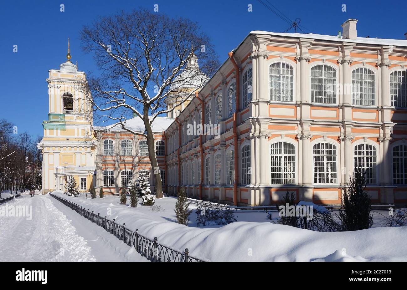 Frosty sunny morning in the Alexander Nevsky Monastery Stock Photo - Alamy