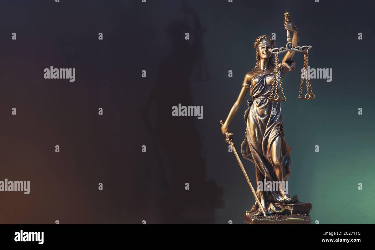 The Statue of Justice - lady justice or Iustitia / Justitia the Roman ...