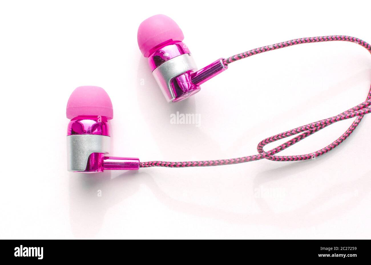 Portable cute pink headphones for smart work online meetings and ...