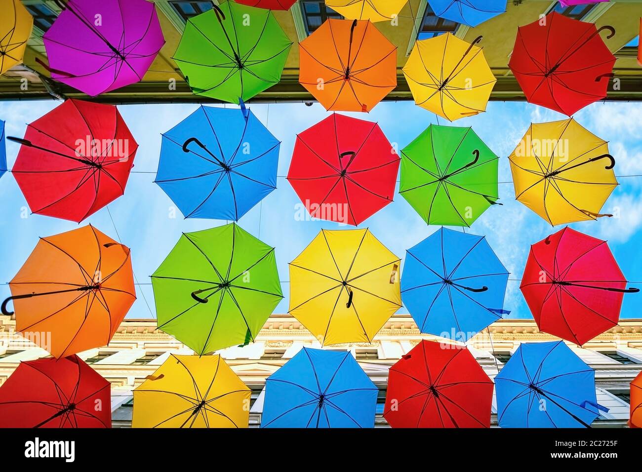 Umbrella street in Timisoara Stock Photo - Alamy