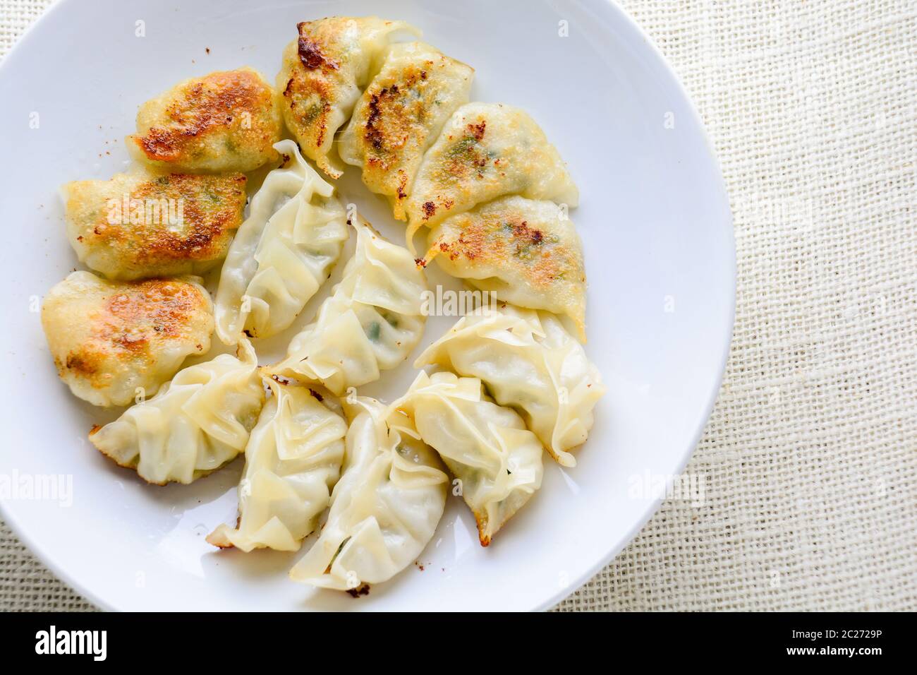 Japanese Fried Dumplings, the half moon-shaped dumplings served in ...