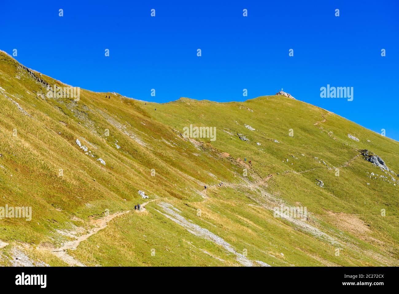 Hiking to the Rofan Peak Stock Photo - Alamy
