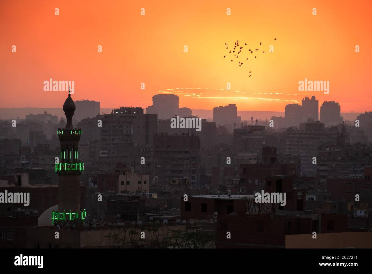 sunset scenery at Cairo Egypt Stock Photo - Alamy