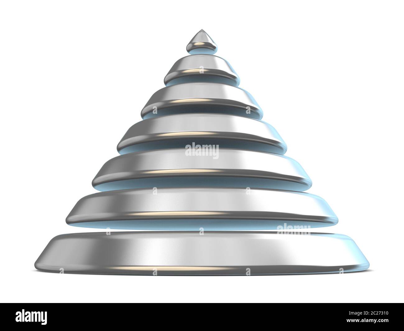 Steel cone with seven levels. 3D Stock Photo - Alamy