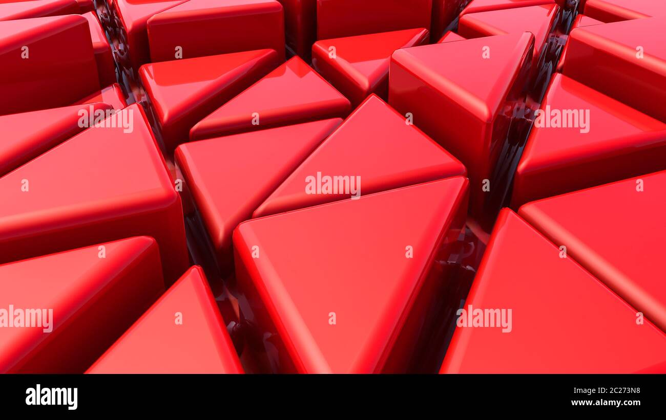 Abstract red three-dimensional background. 3d render Stock Photo - Alamy