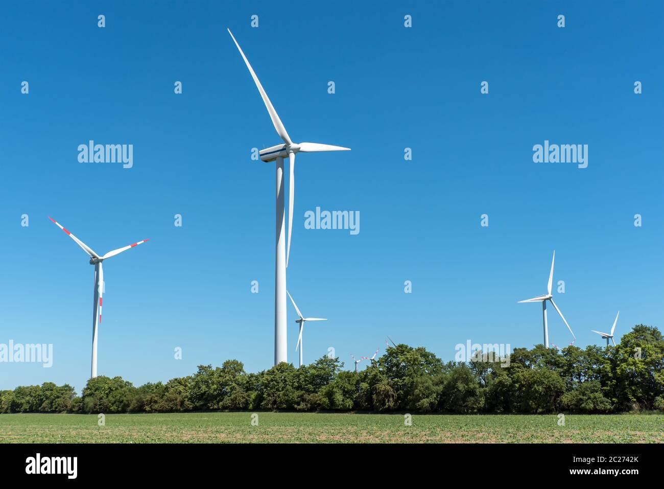 Wind wheels in the fields seen in rural Germany Stock Photo - Alamy