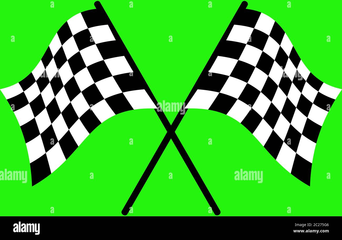 racing flags championship victory illustration black white Stock Photo ...