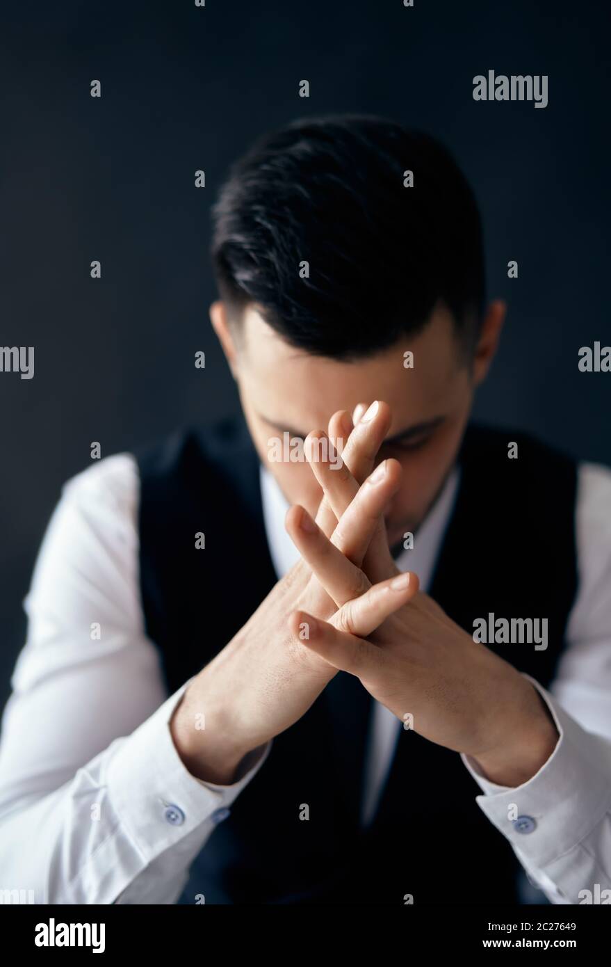 Sad black man disappointment hi-res stock photography and images - Alamy