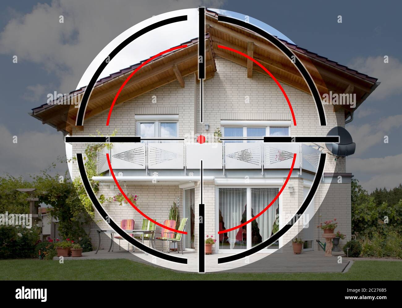 Close-up Of Shooting Range Target On Modern House Stock Photo - Alamy