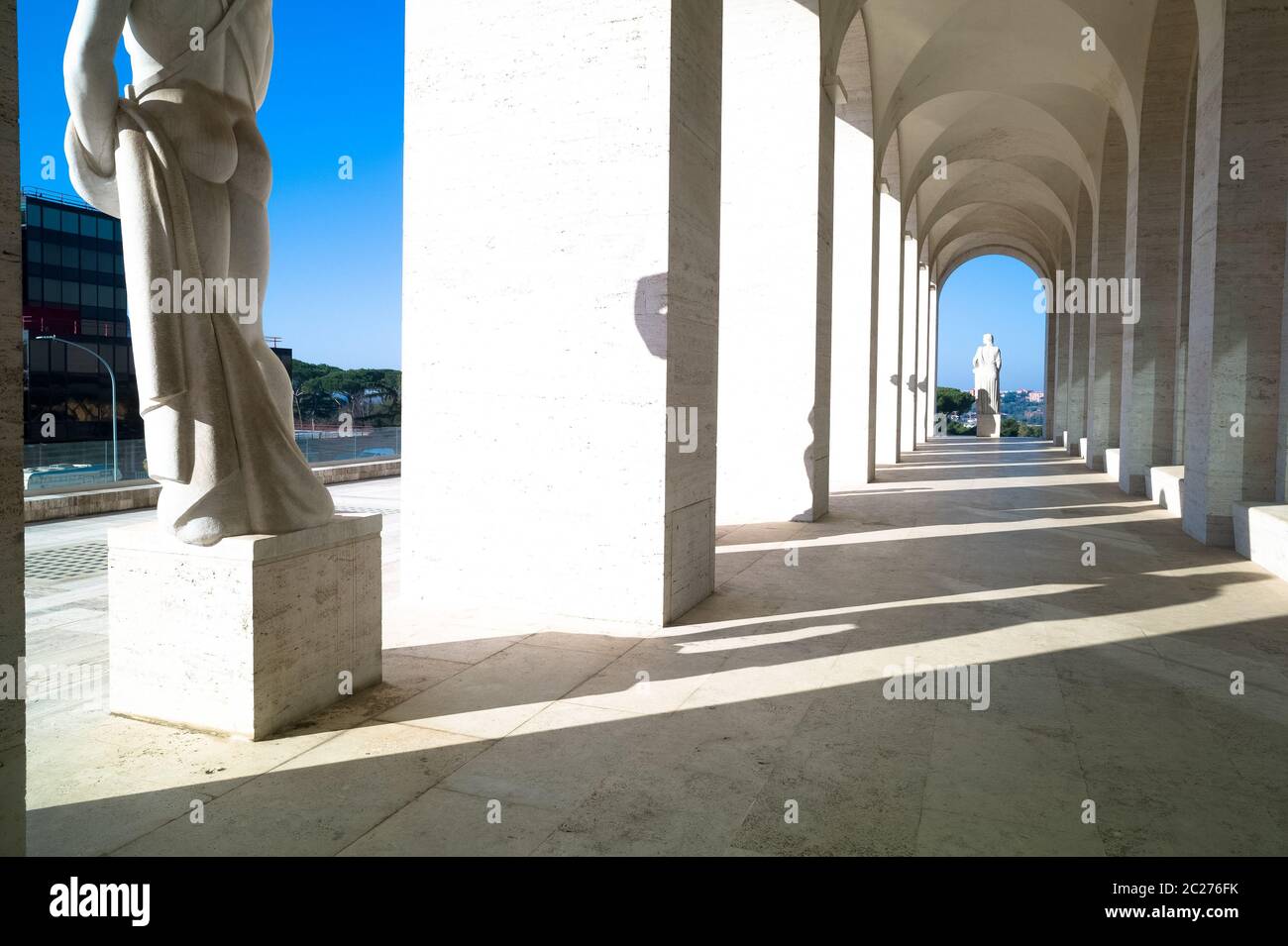 Statues in EUR quarter, Rome Italy Stock Photo - Alamy