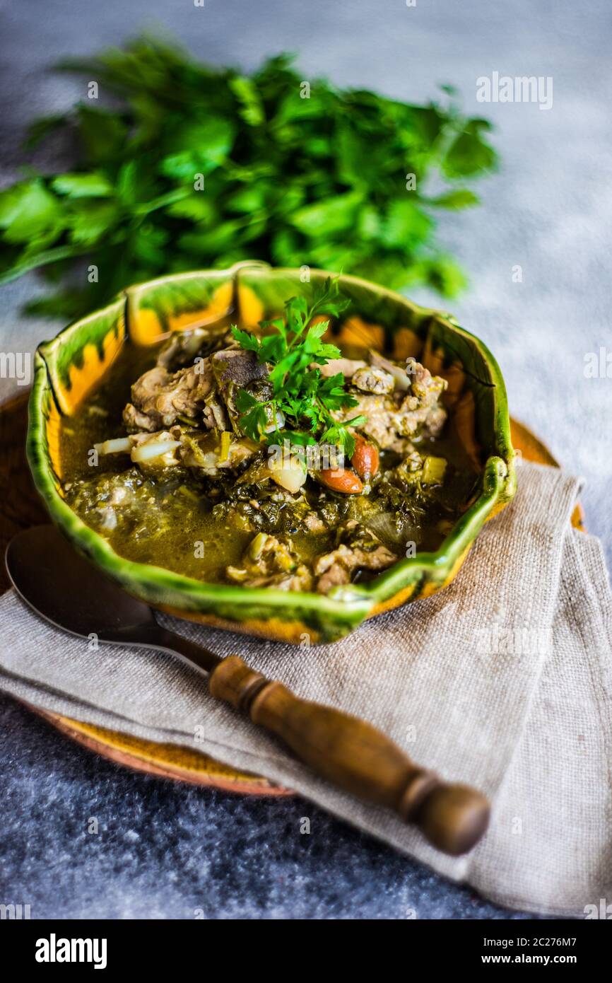 Georgian chakapuli dish Stock Photo - Alamy