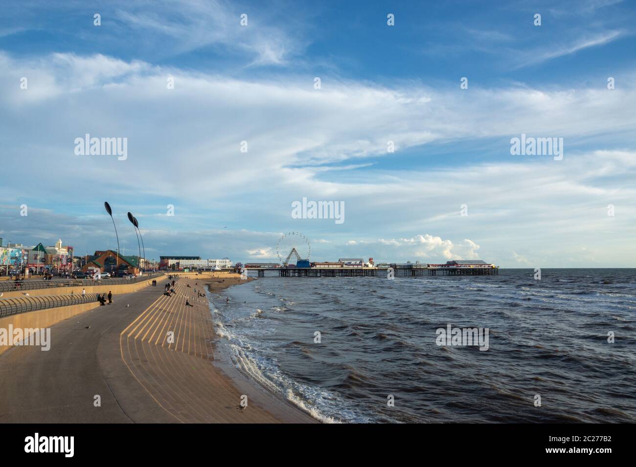 Blackpool central pier view hi-res stock photography and images - Alamy