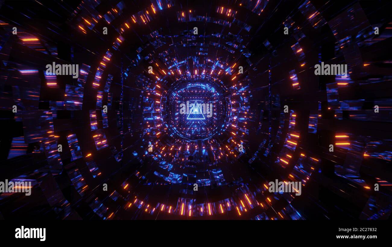 abstract reflection background with bue triangle wireframe design 3d ...