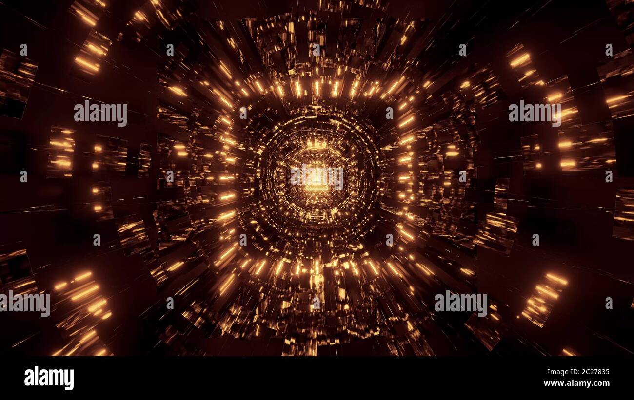 abstract reflection background with golden tringle wireframe design 3d ...