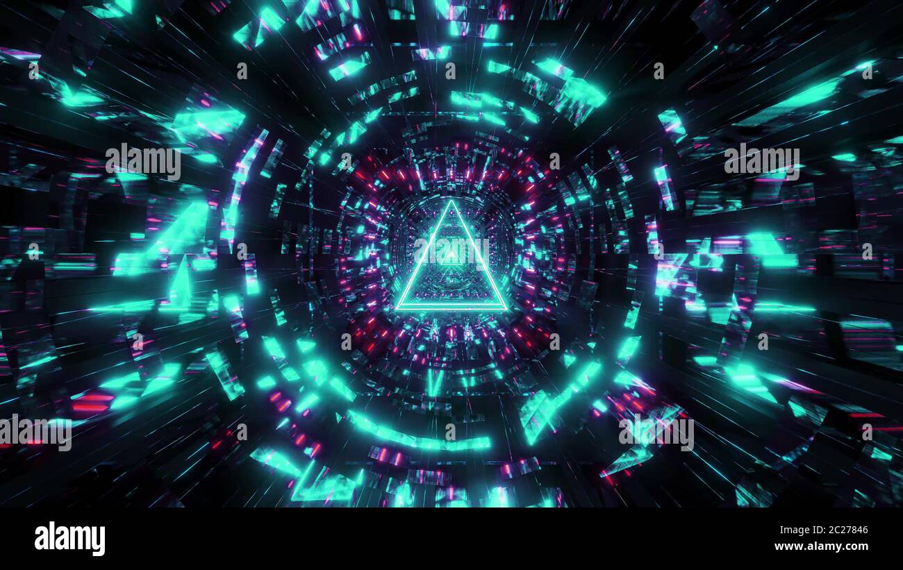 abstract reflection background with green tringle wireframe design 3d ...