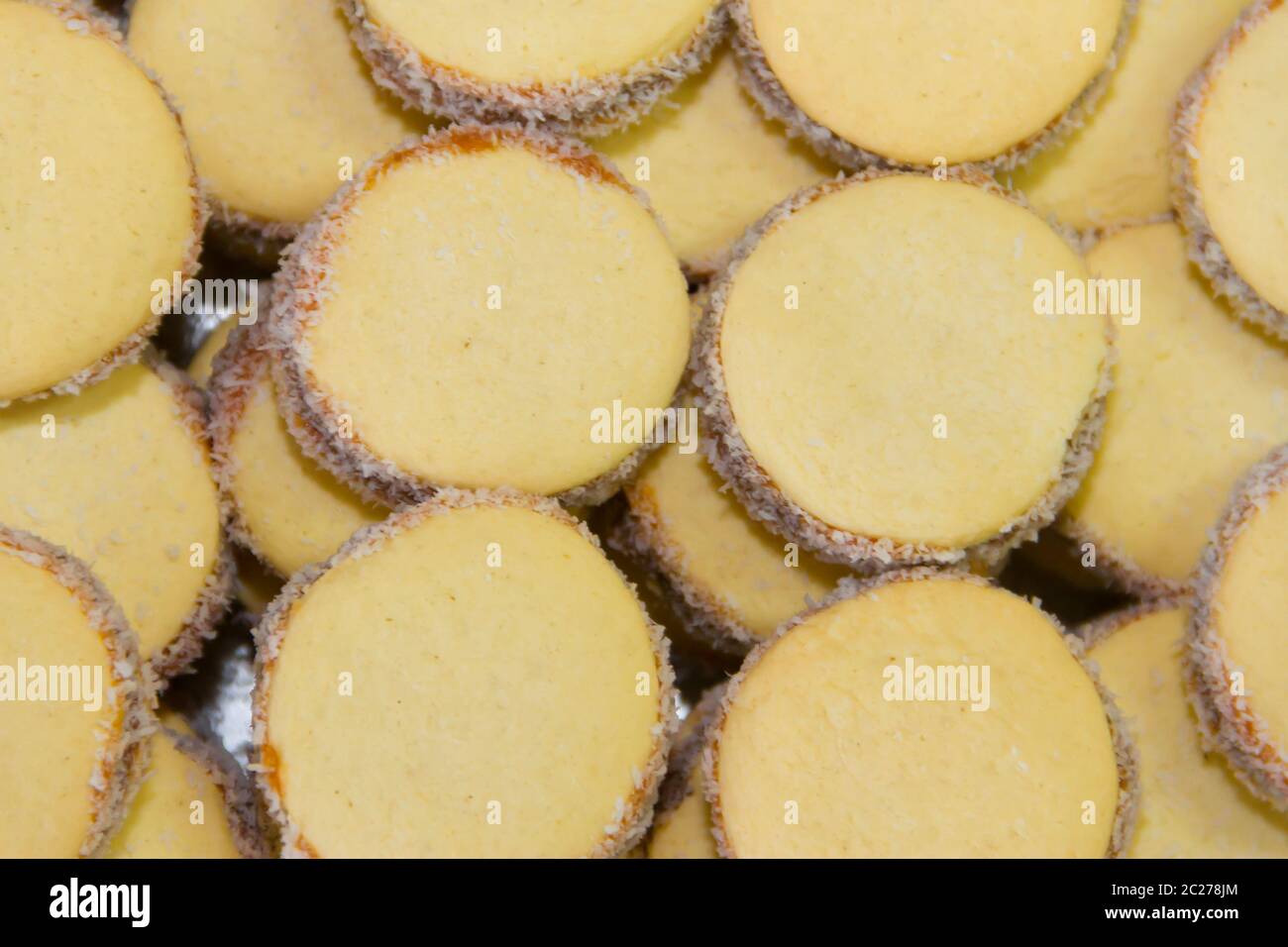 cornstarch alfajores texture background Stock Photo - Alamy