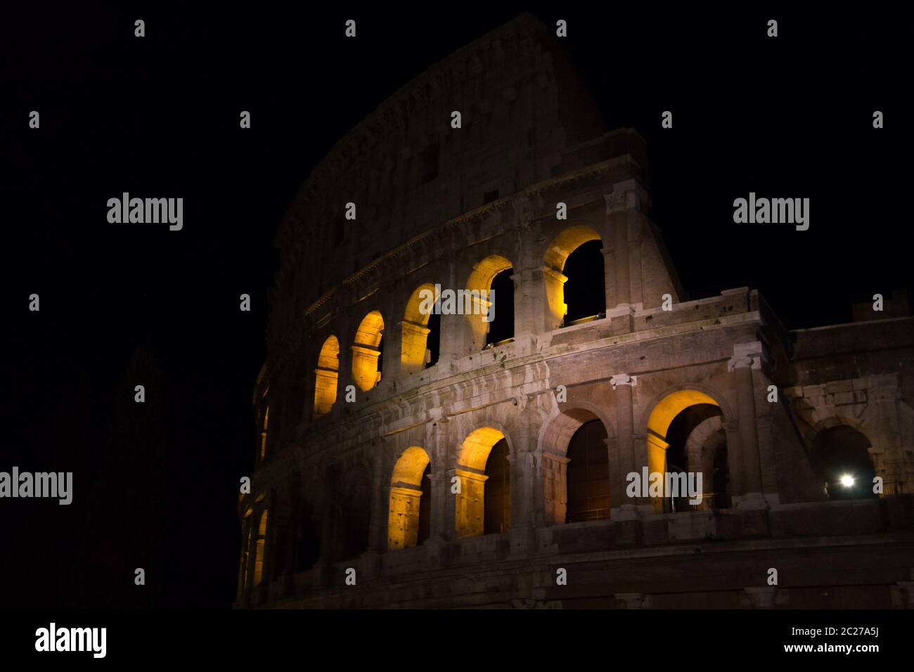 Colosseum night view, Rome landmark, Italy. Colosseo, Roma Stock Photo ...