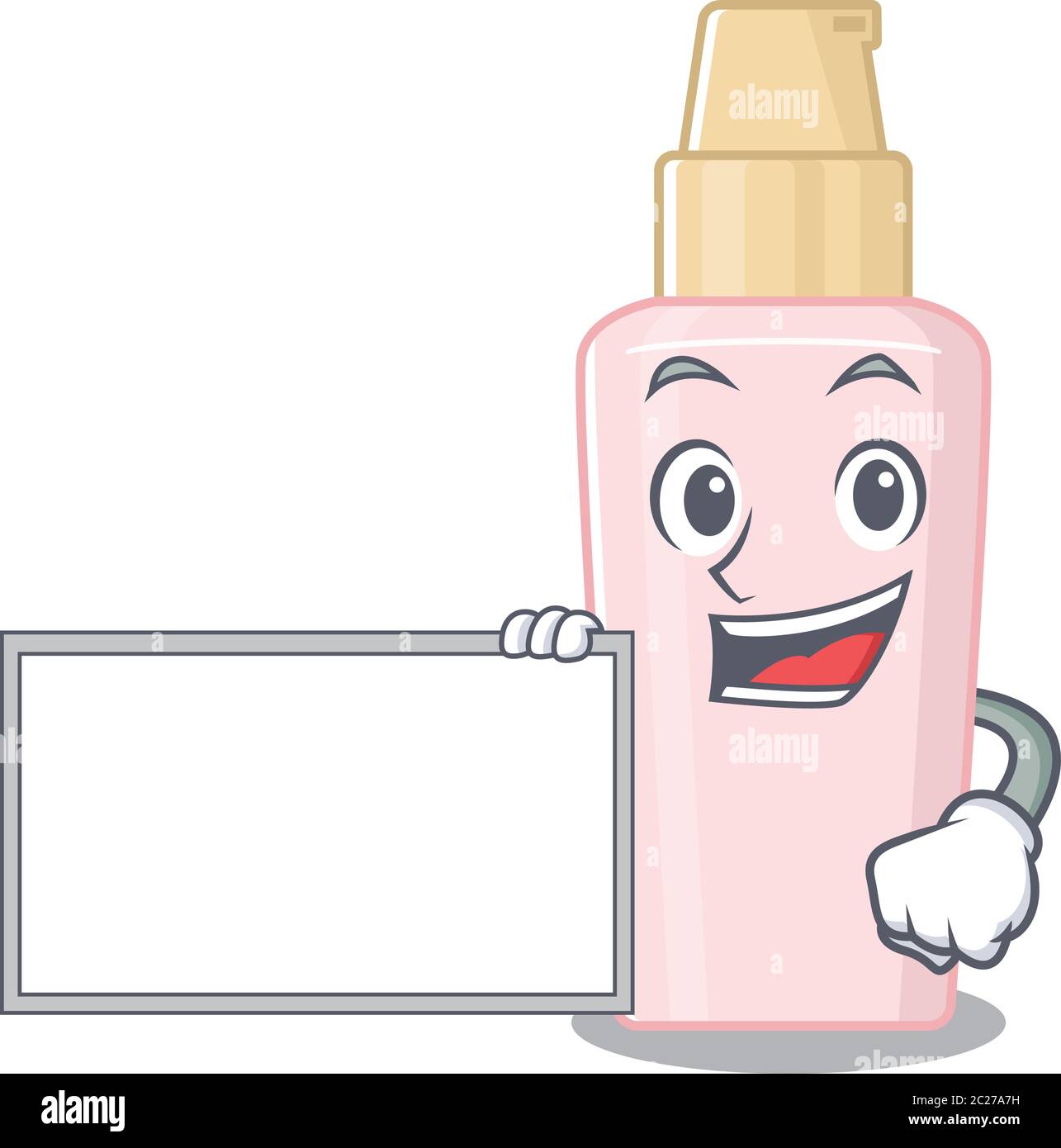 Cartoon character design of foundation holding a board Stock Vector ...