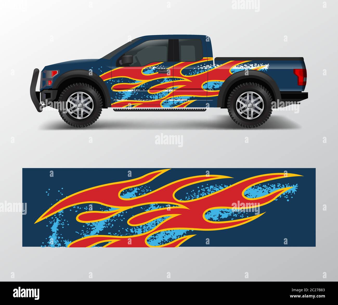 Truck And Vehicle car racing graphic for wrap and vinyl sticker Stock ...