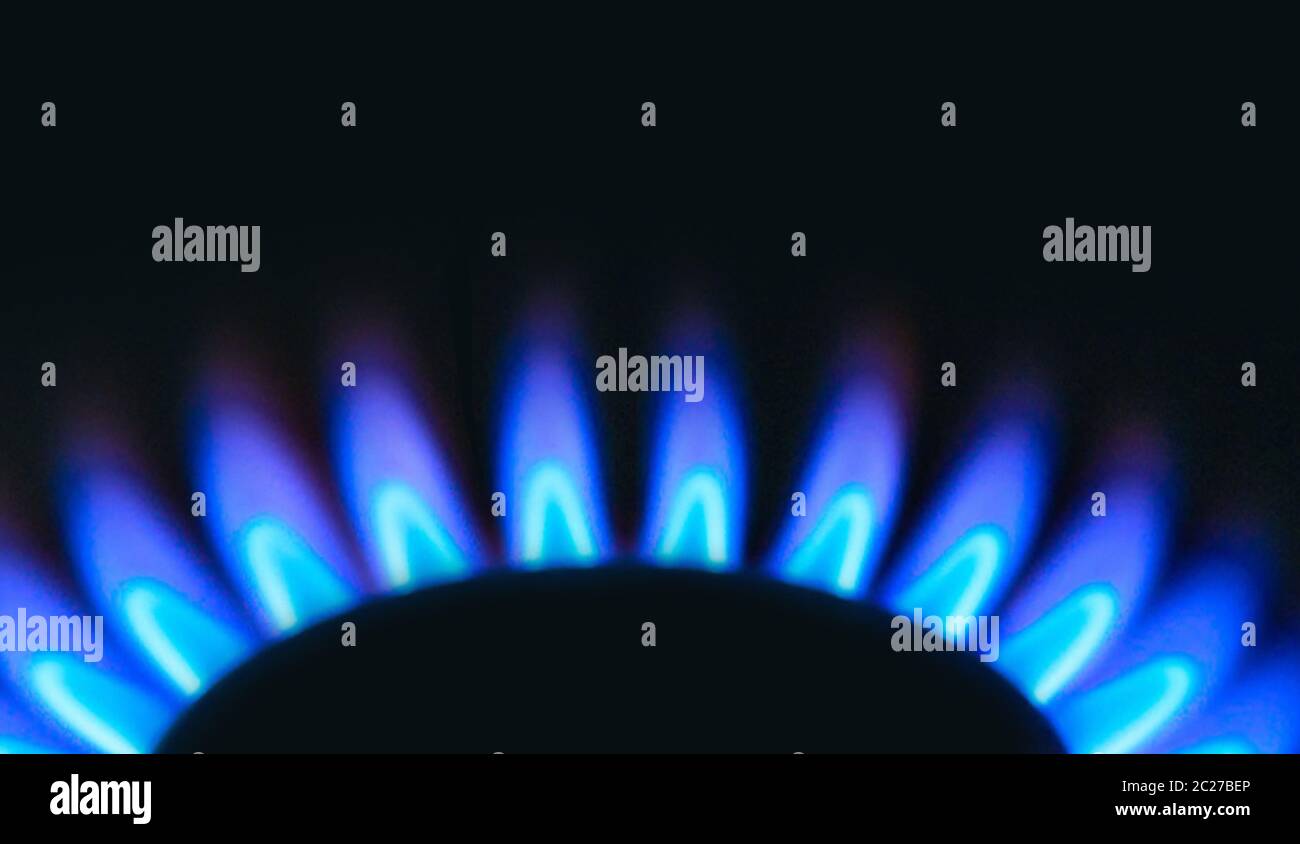 Natural gas production and processing. Gas burning Stock Photo - Alamy