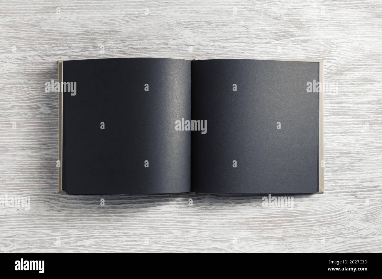 Blank black booklet Stock Photo - Alamy