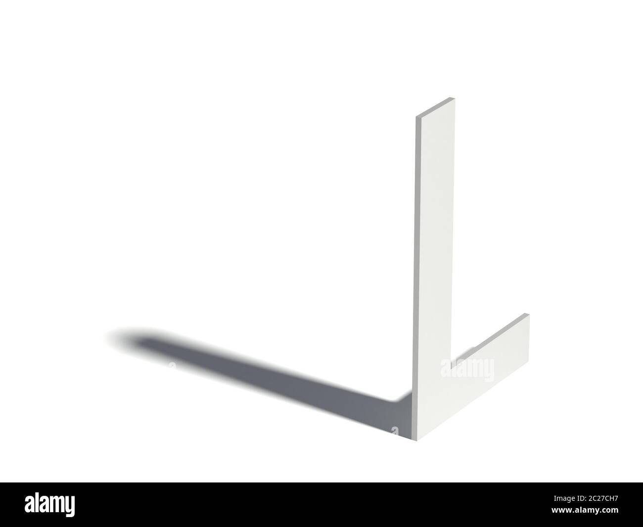 Drop shadow font. Letter L. 3D Stock Photo - Alamy