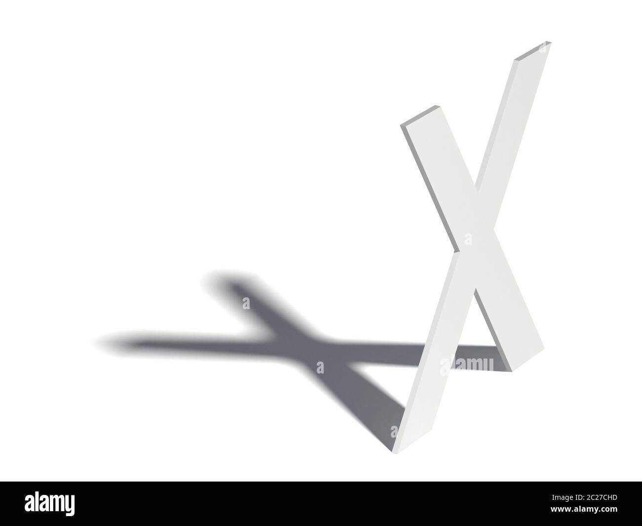 Drop shadow font. Letter X. 3D Stock Photo - Alamy