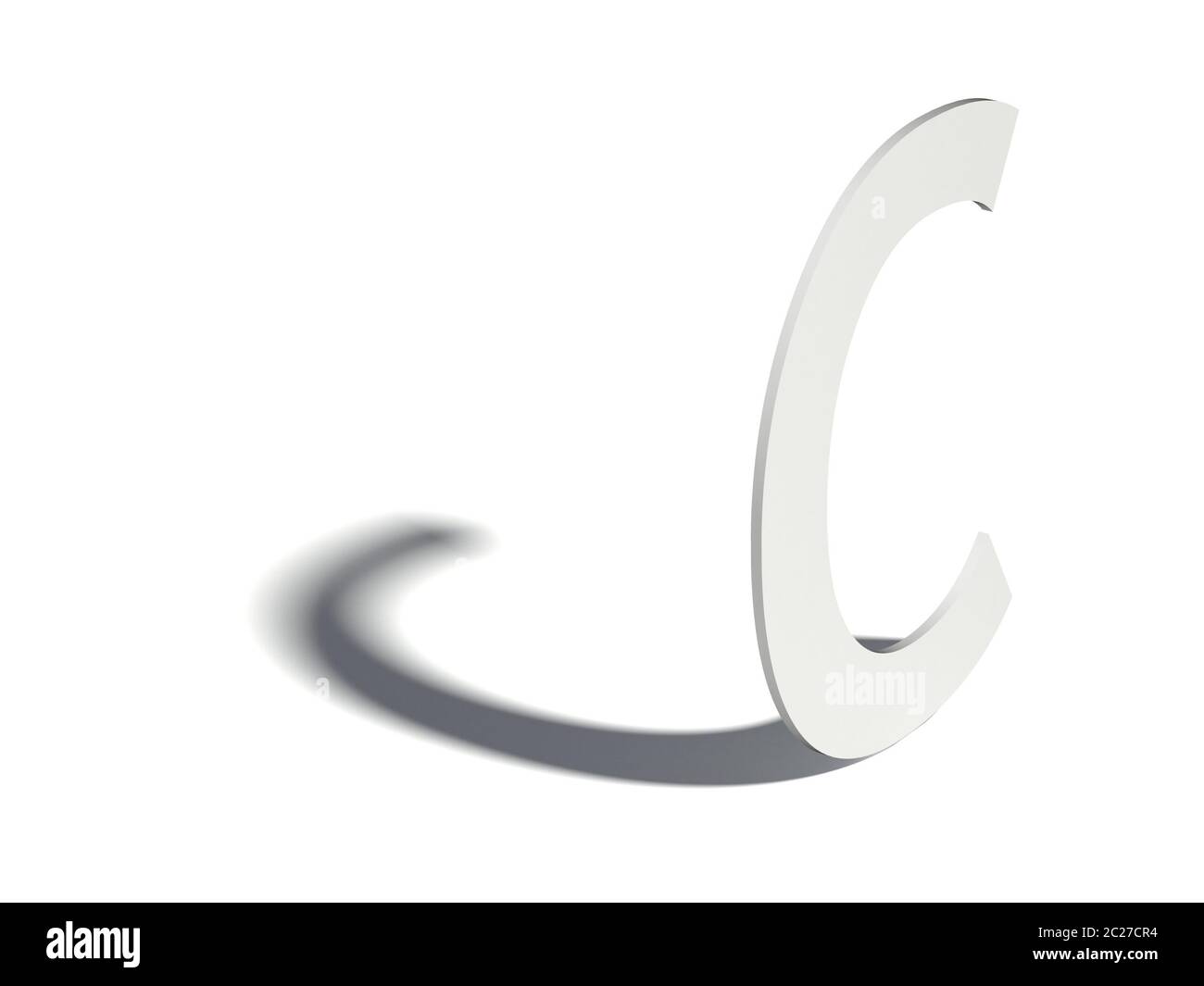 Drop shadow font. Letter C. 3D Stock Photo - Alamy