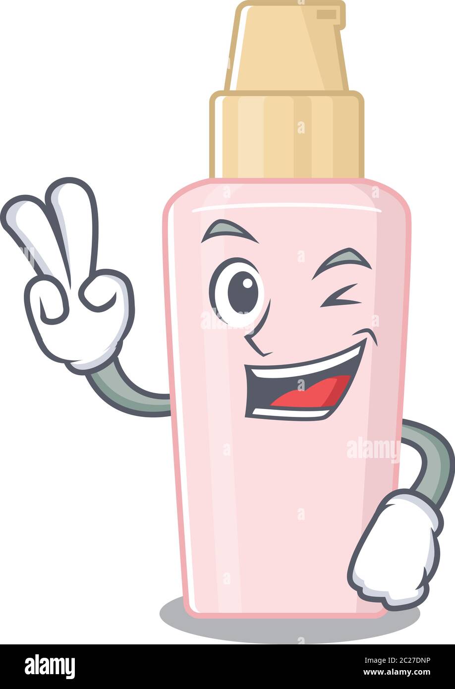 Happy foundation cartoon design concept show two fingers Stock Vector ...