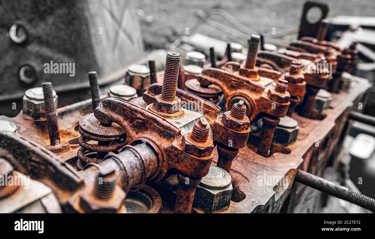 Old rusty diesel engine hi-res stock photography and images - Alamy