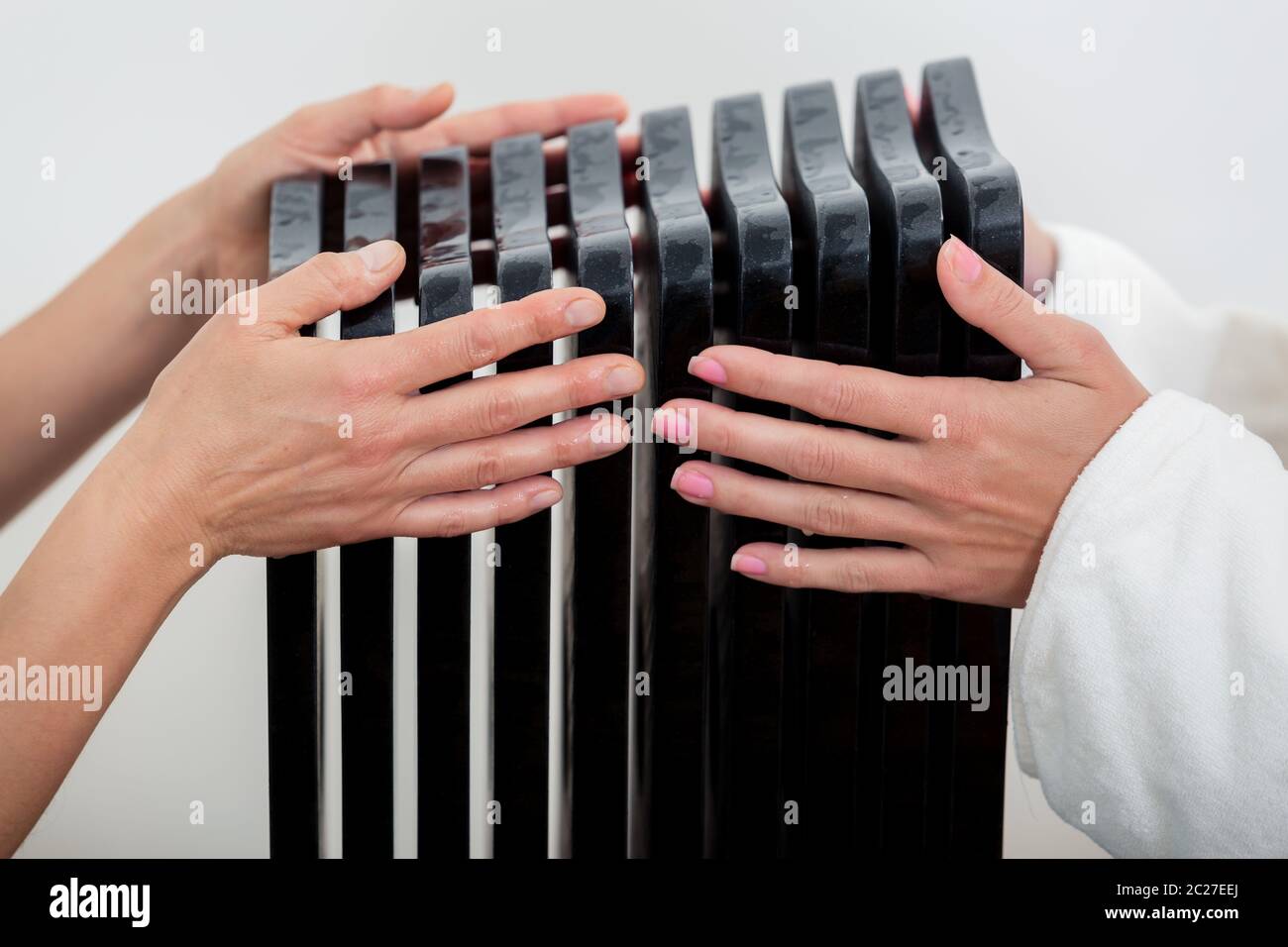 Women's hand receiving sound therapy Stock Photo - Alamy