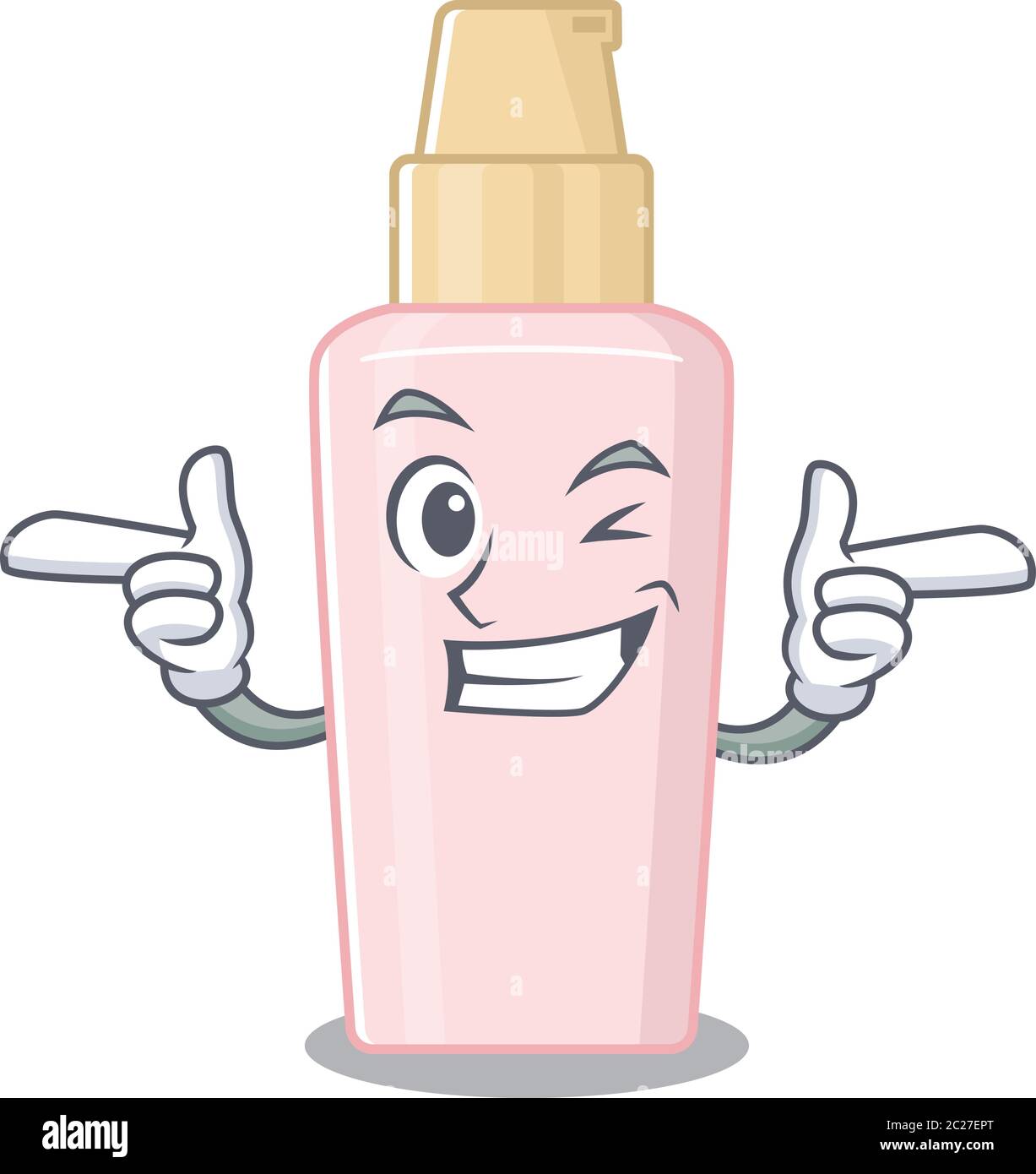 Cartoon design of foundation showing funny face with wink eye Stock ...