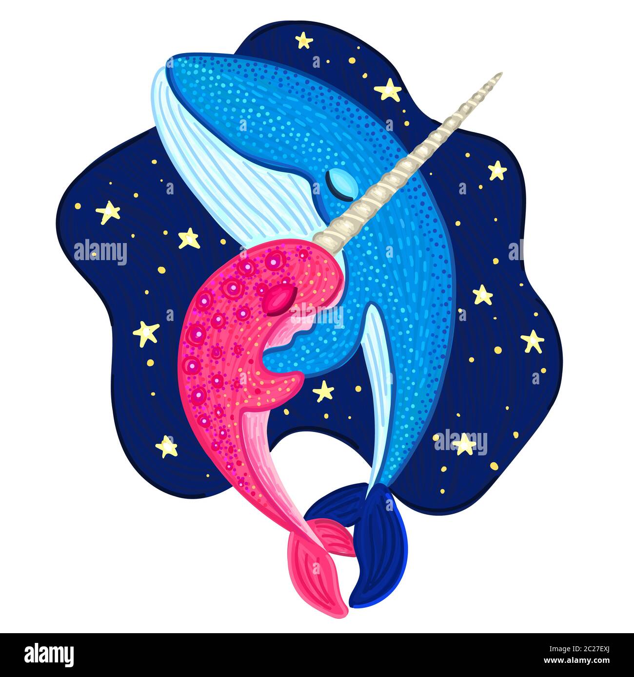 Narwhal Cartoon High Resolution Stock Photography and Images - Alamy