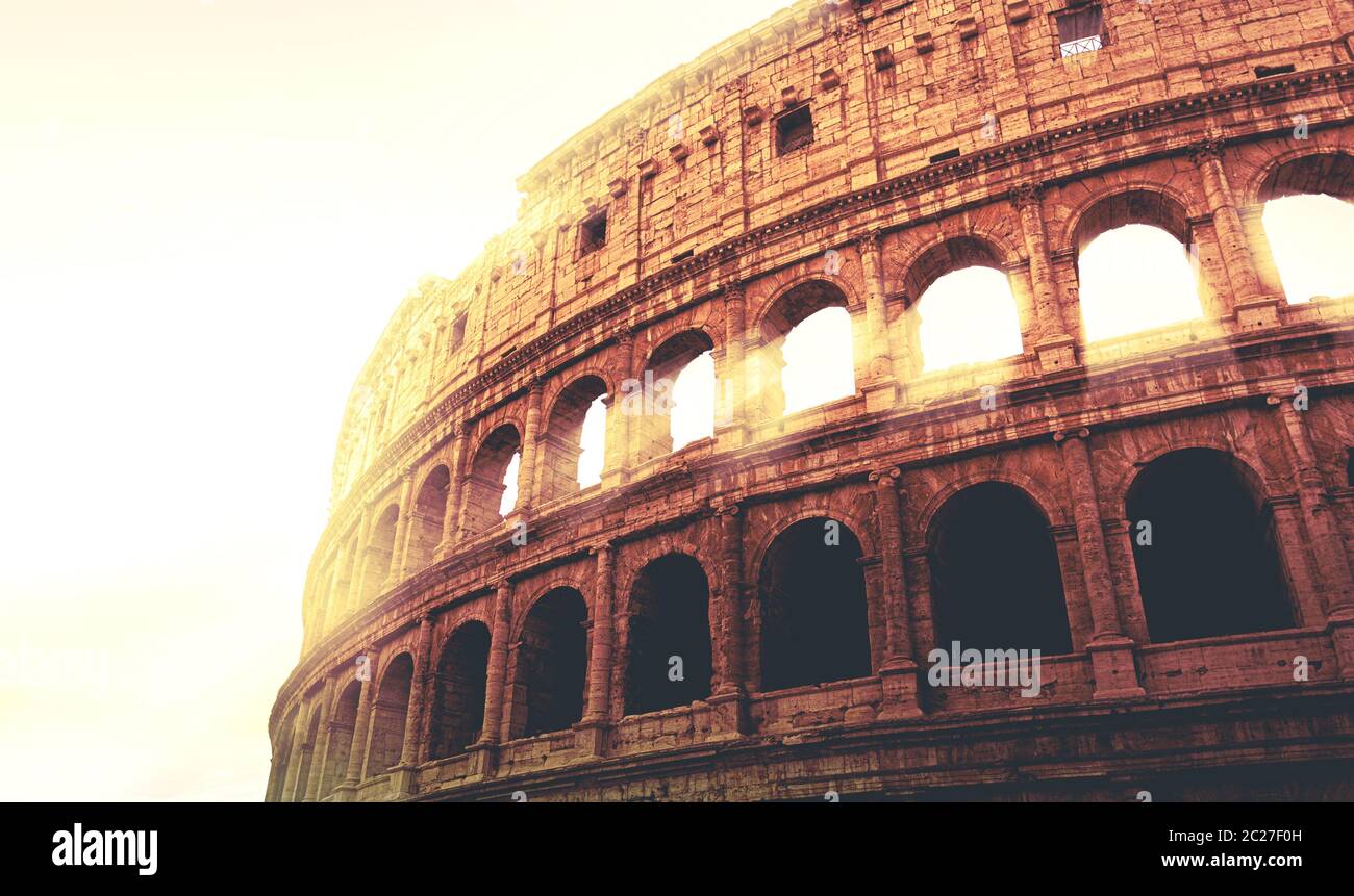 Roman colosseum at sunset hi-res stock photography and images - Alamy