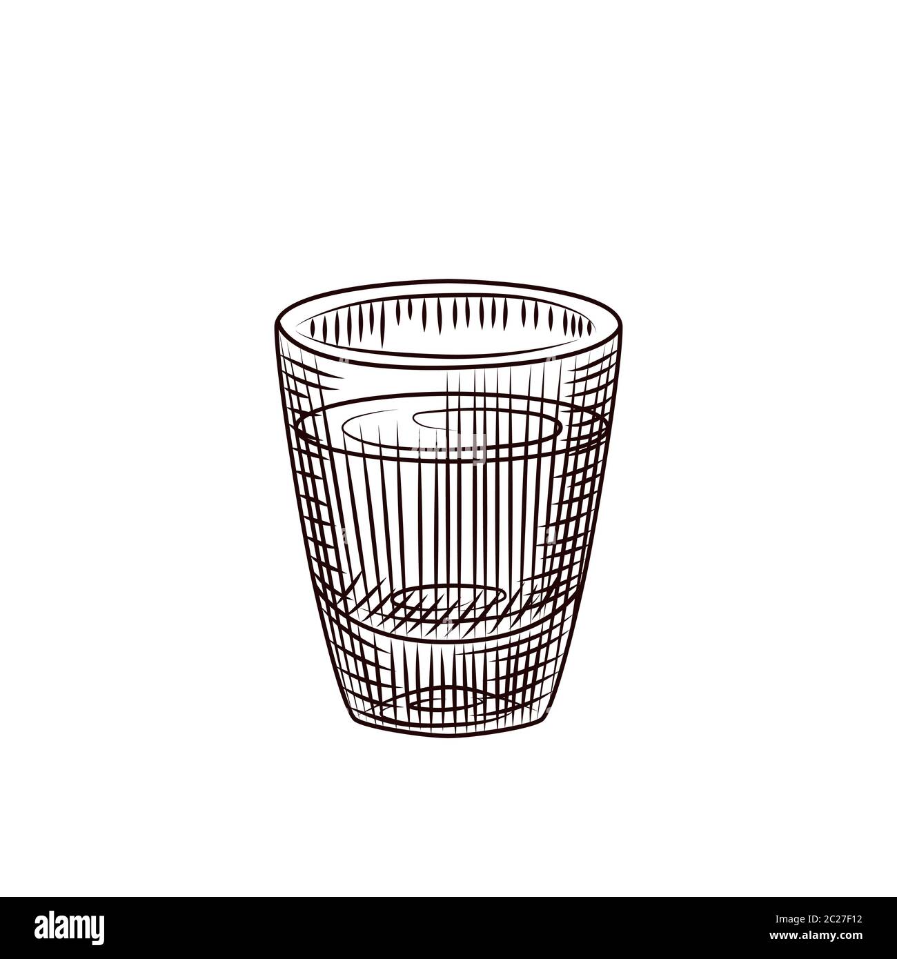 Vodka shot isolated on white background. Full alcohol shot glass of ...