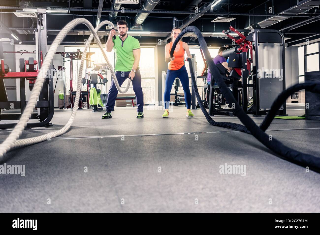 Man woman getting training hi-res stock photography and images - Alamy