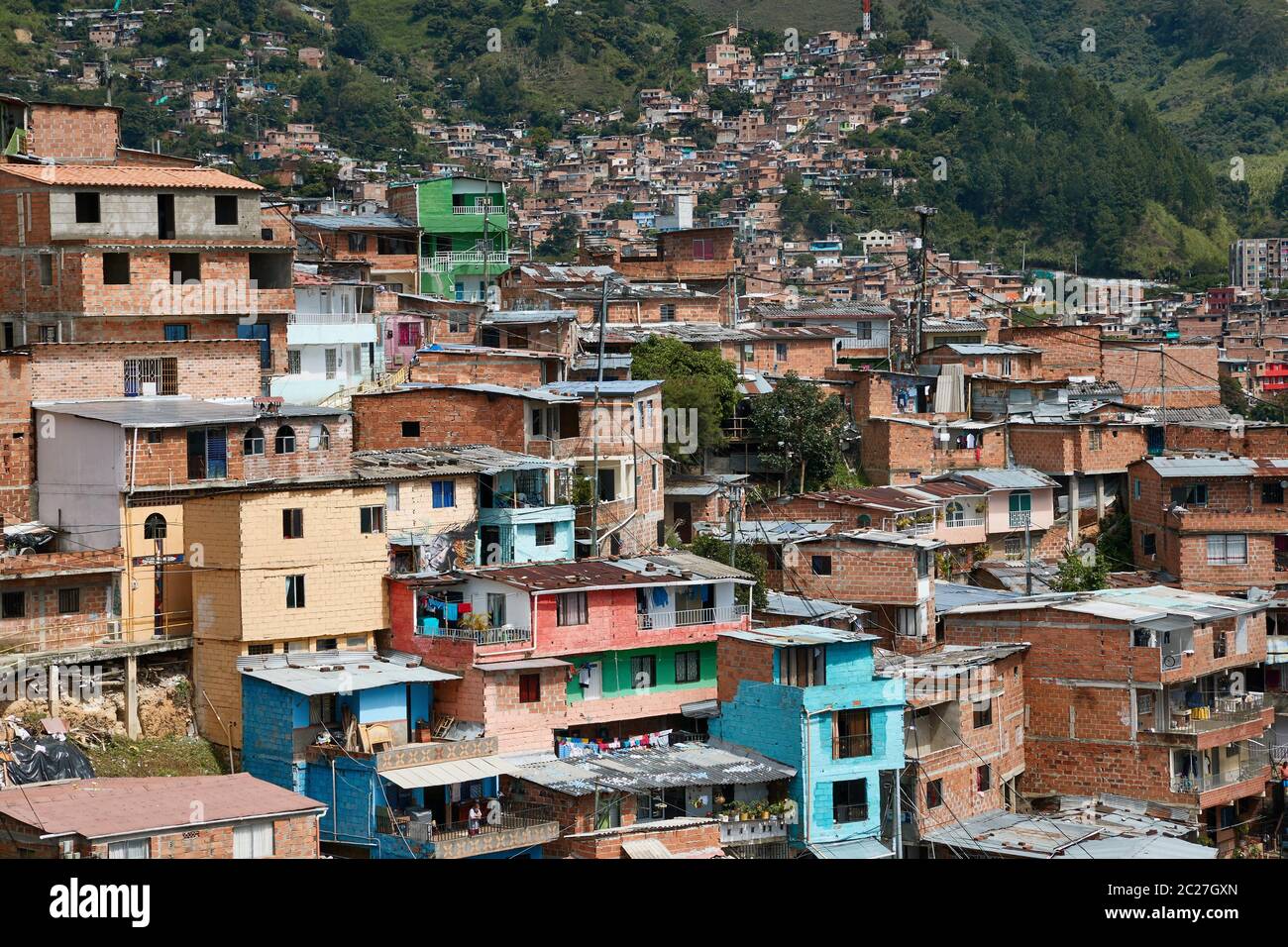Houses in poor area medellin hi-res stock photography and images - Alamy