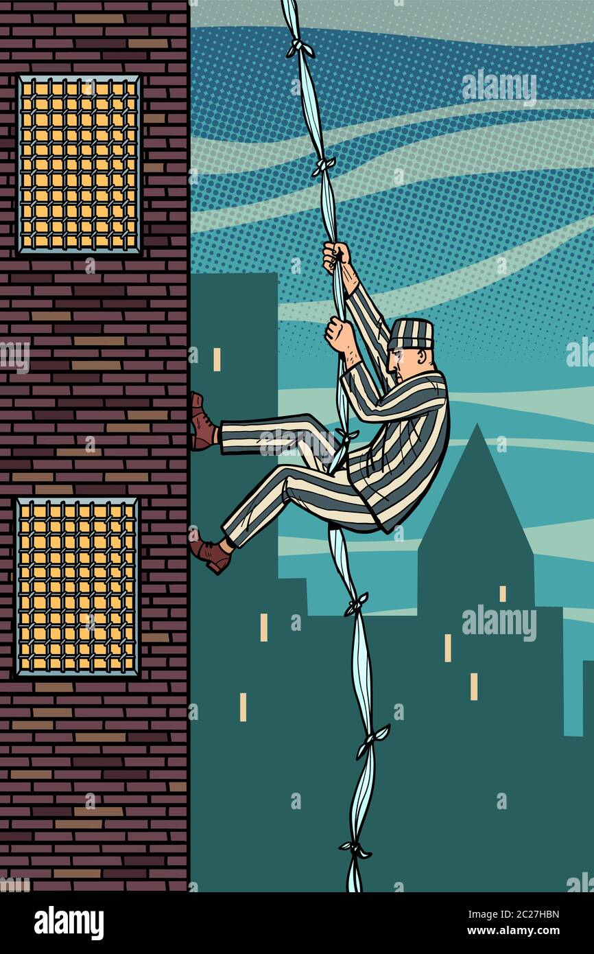 A prisoner escapes from prison. The descent from the heights of related ...